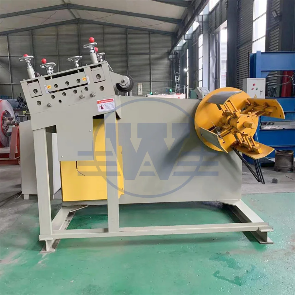 Sheet Metal Coiling Straightening Machine 2 In 1 Decoiler Straightener ...