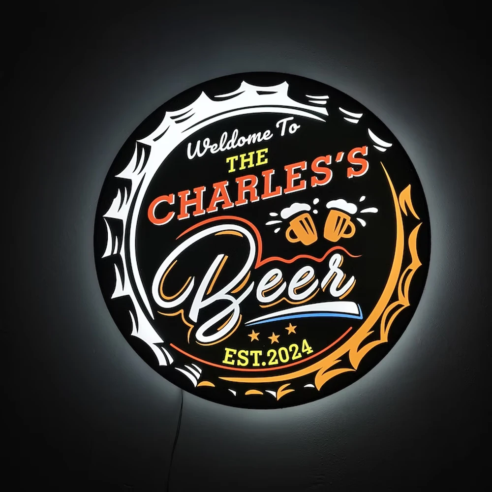 Custom store business logo led lighting up panel design led neon sign ...