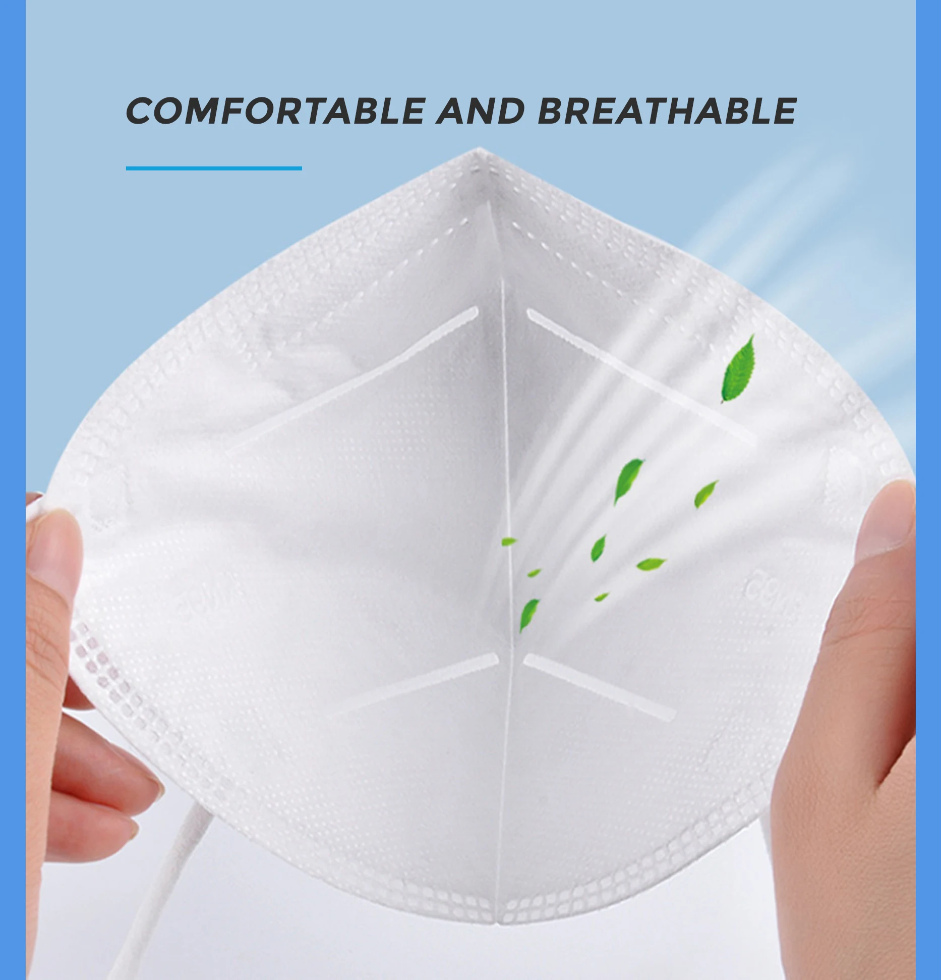 Disposable Kn95 Face Mask Earloop 5-ply Protective Face Mask Non-woven ...