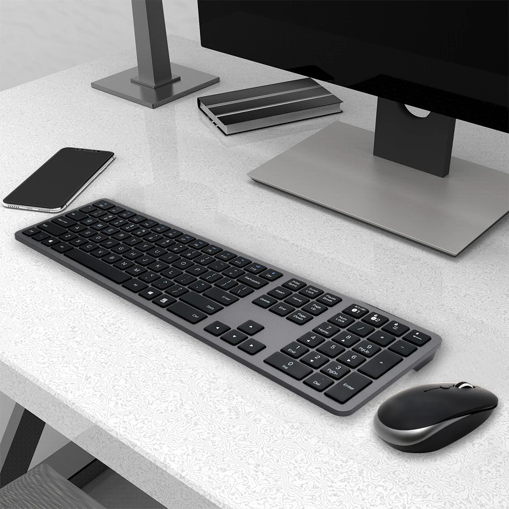 Custom Teclado Clavier Azerty Spanish Keyboard White Bluetooth ...