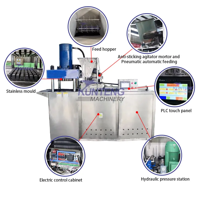 Automatic Hydraulic Hookah Shisha Charcoal Cube Making Machine