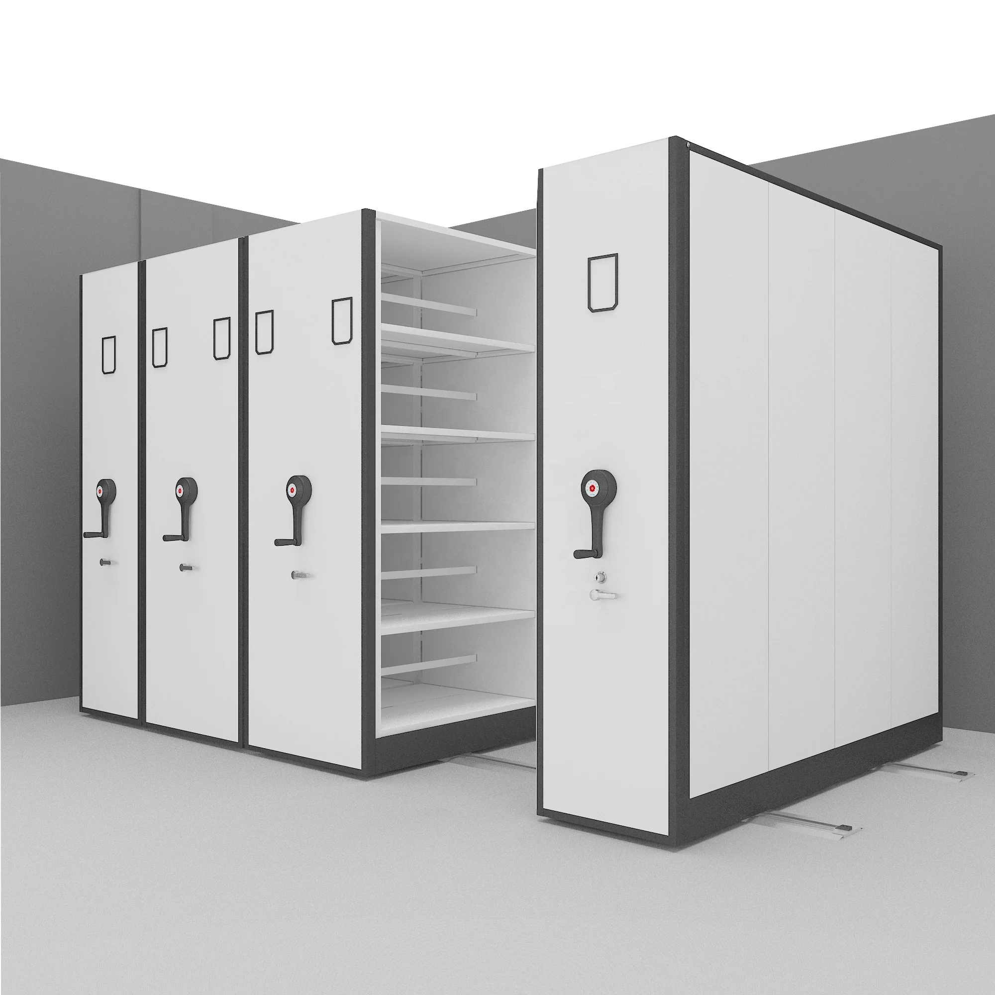 High-density Mechanical Library Mobile Shelving System Movable File ...