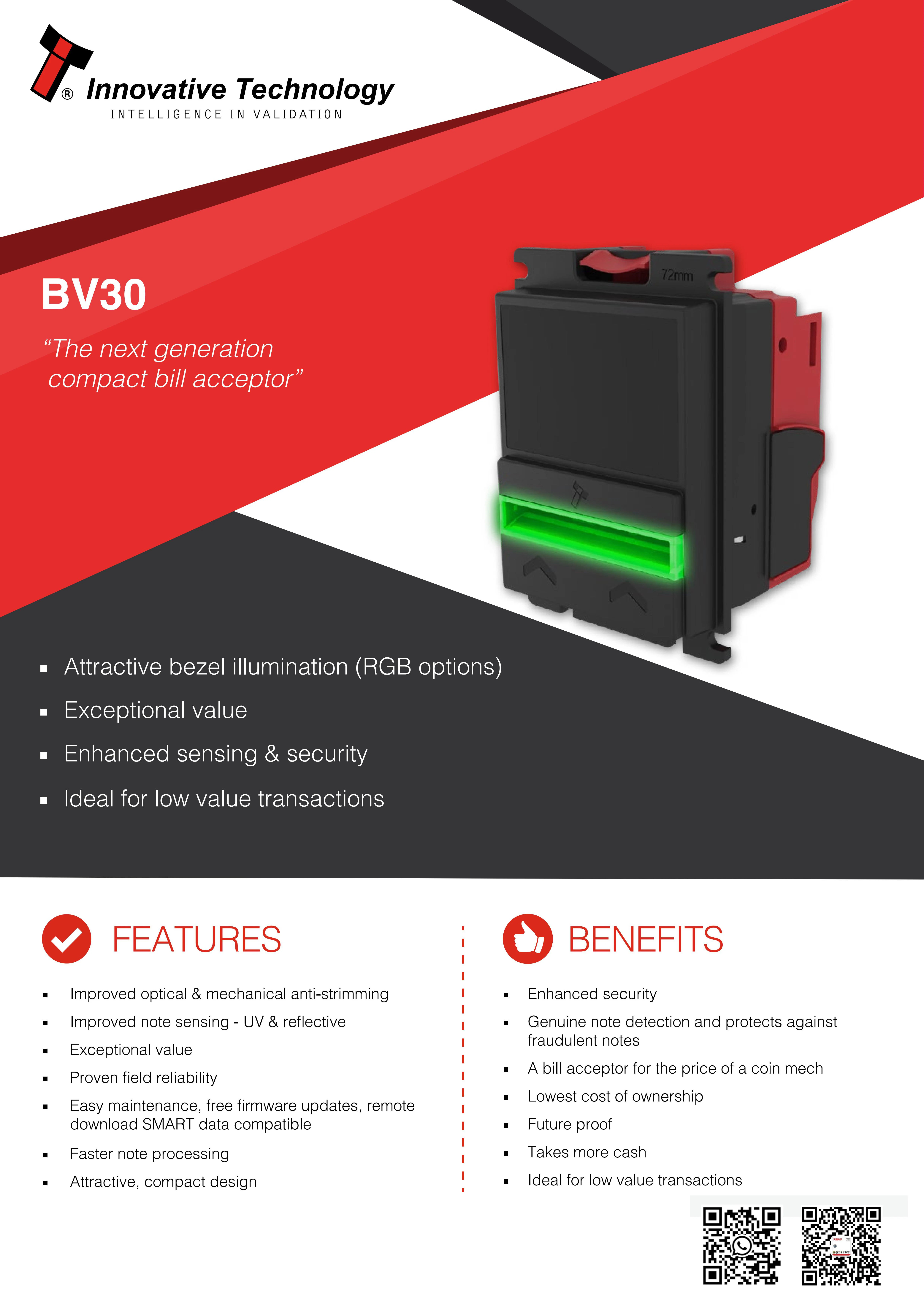 Safe Reliable ITL BV30 Banknote Validator Bill Dispenser Note Acceptor ...