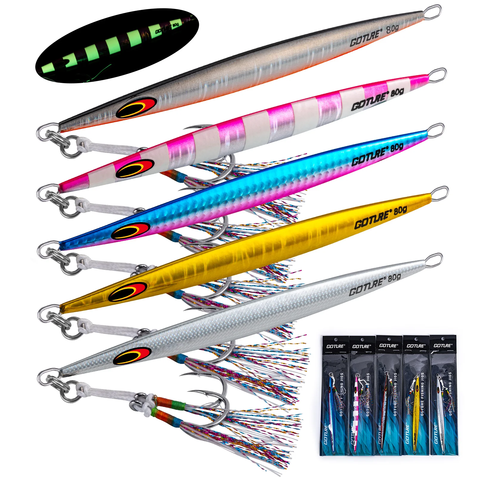 80g 160g 200g Fishing Jigbait Lure - Fast Speed Jigging