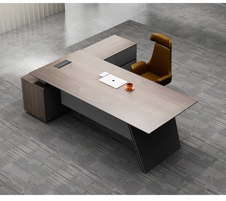 Modern Wood Executive Office Desk With Side Table - Buy Office Desk ...
