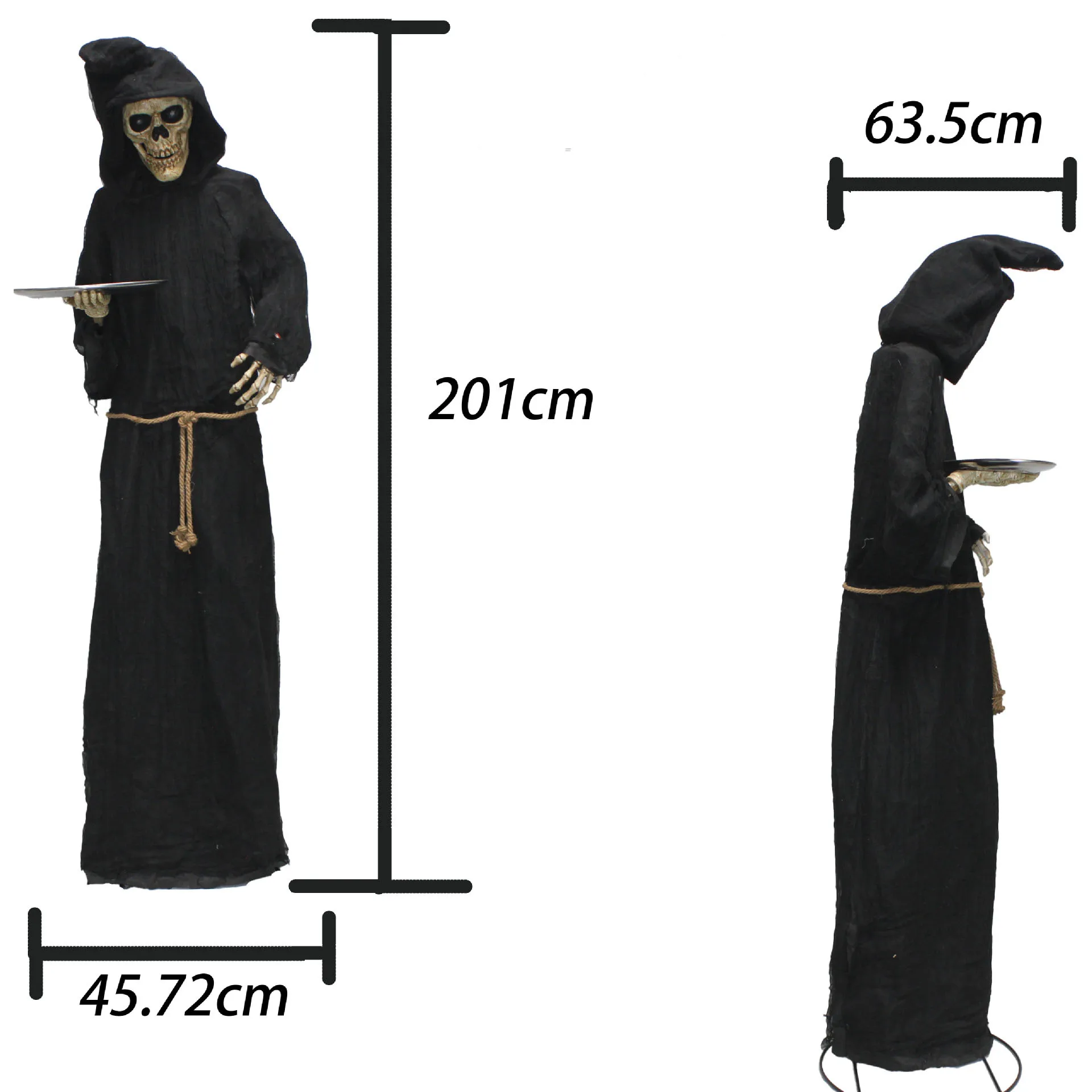 Life Size Animatronics 2025 Halloween Standing Ghost Decoration Horror ...