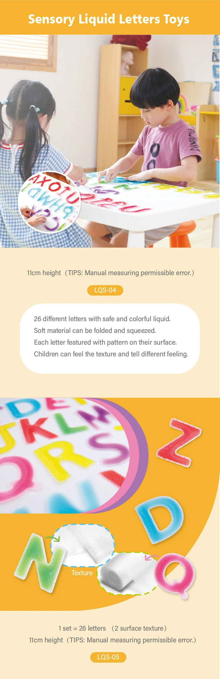 Educational English Letters - Tactile Toy for Autism Kids