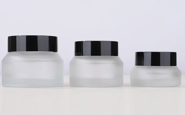 1 oz Green Cream Jar 50g Oliver Glass Cream Jar 30g Slanted Face Cream ...