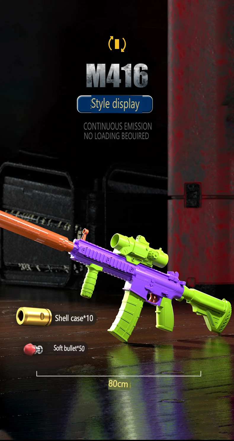 M416 Gravity Color Radish Gun Mini 3D Gravity Machine Gun for Kids