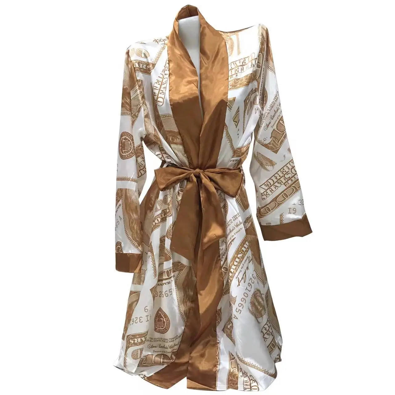 Silk Cartoon Sleepwear Night Gown Robe Pajama Money Zodiac Bath Robes ...