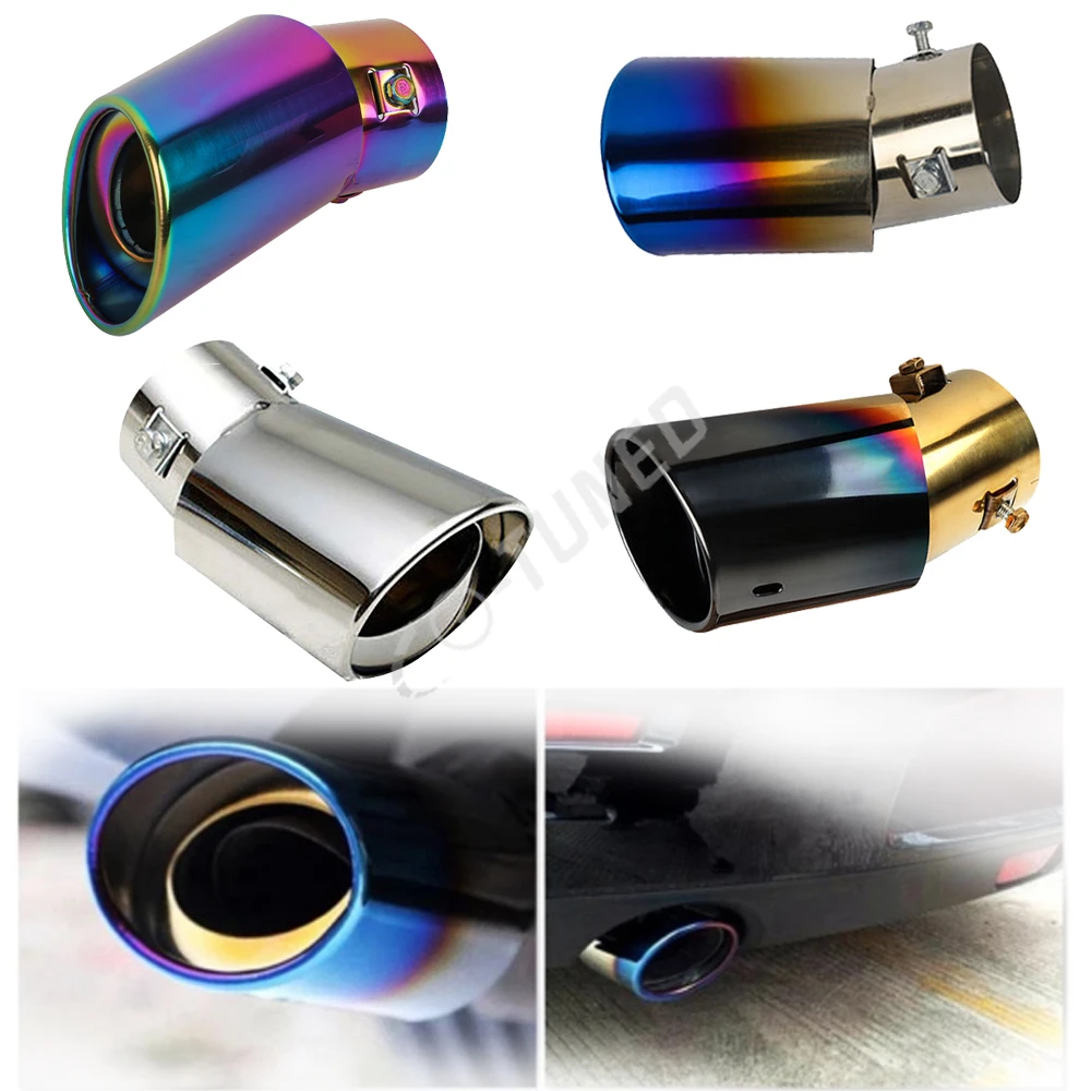 Alibaba.com: Universal Gold Black Car Exhaust Muffler Tip, Stainless ...
