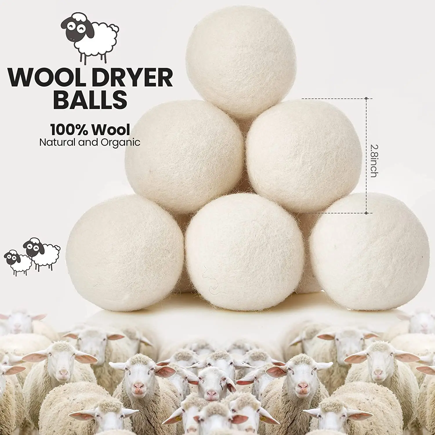 Best Selling Products 2024 New Trending In Usa Private Label Organic Wool Dryer Balls For ...