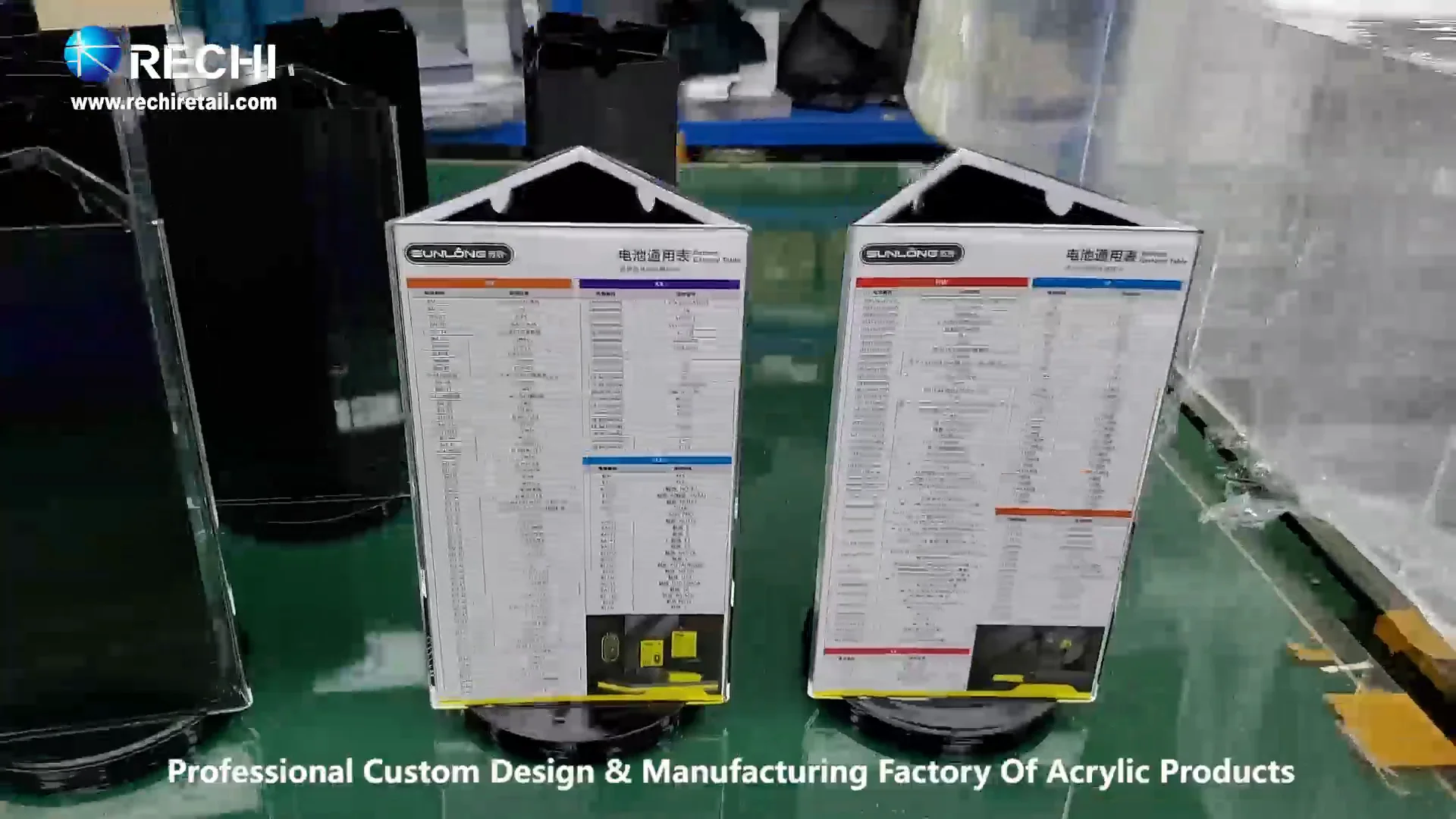 Rechi Custom Counter Rotating Acrylic Signage Display Holder Perspex ...