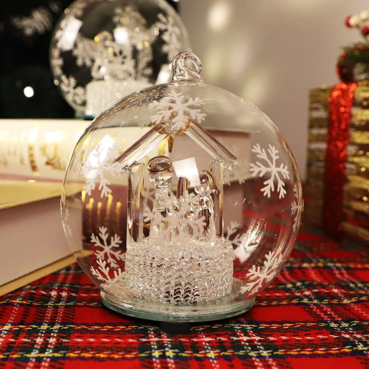 bauble christmas patterned glass ball vintage decorations color ...