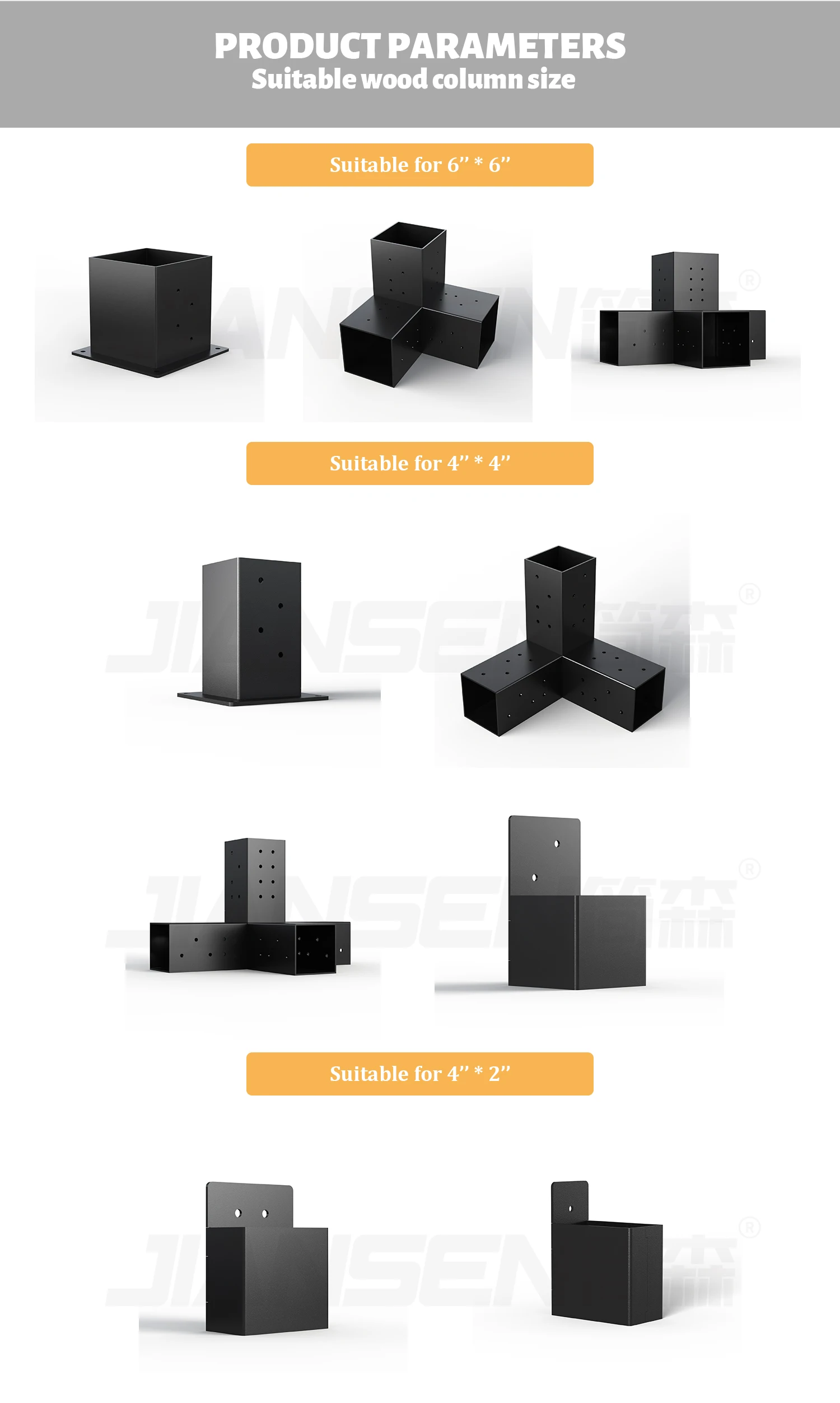 Modular DIY Pergola Brackets Kit - Durable & Easy Assembly