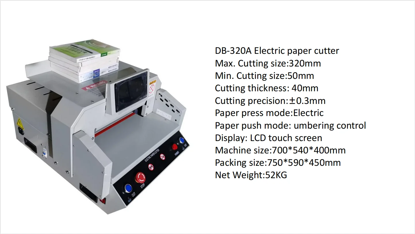4908 Heavy Duty Guillotine Paper Cutter Electric 490mm A2 Paper Cutting ...
