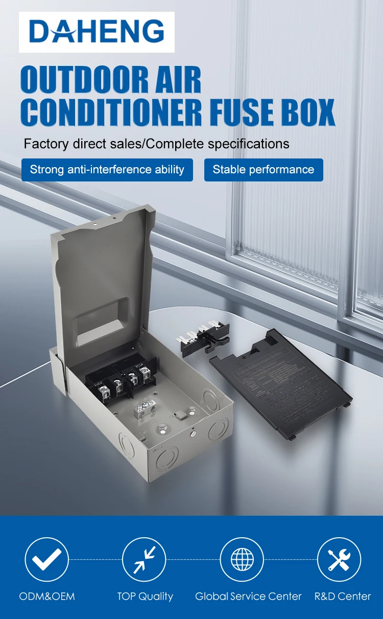 Daheng 30A 240V Industrial Metal AC Disconnect Switch Pull-Out Non ...