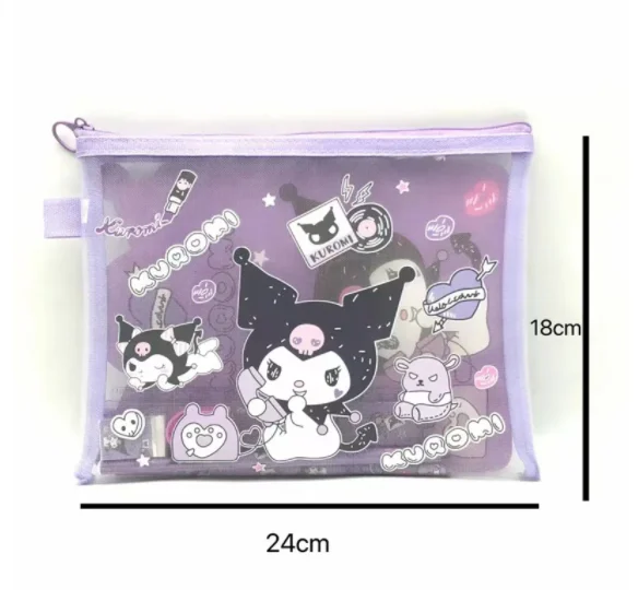Kawaii Sanrio Kuromi My Melody The New Cartoon A5 Mesh File Holder ...