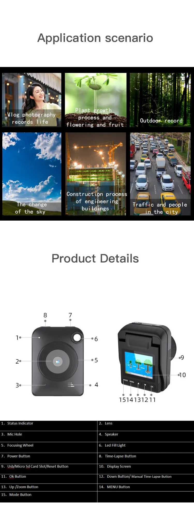 4K 32MP HD Time Lapse Action Digital Camera 2.0'' Rotating Screen IP66 ...