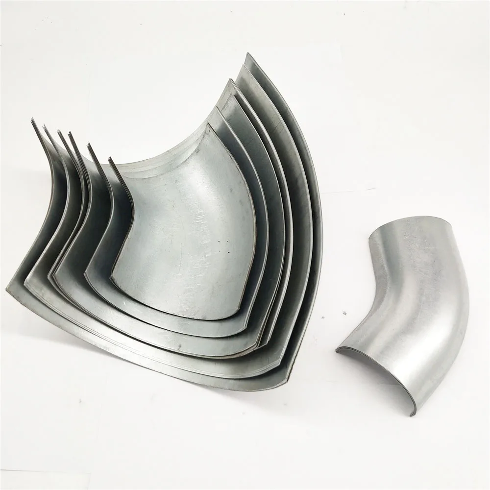 Galvanized Steel HVAC Duct Fittings Spiro Duct Bend 90 Degree 45 Degree ...