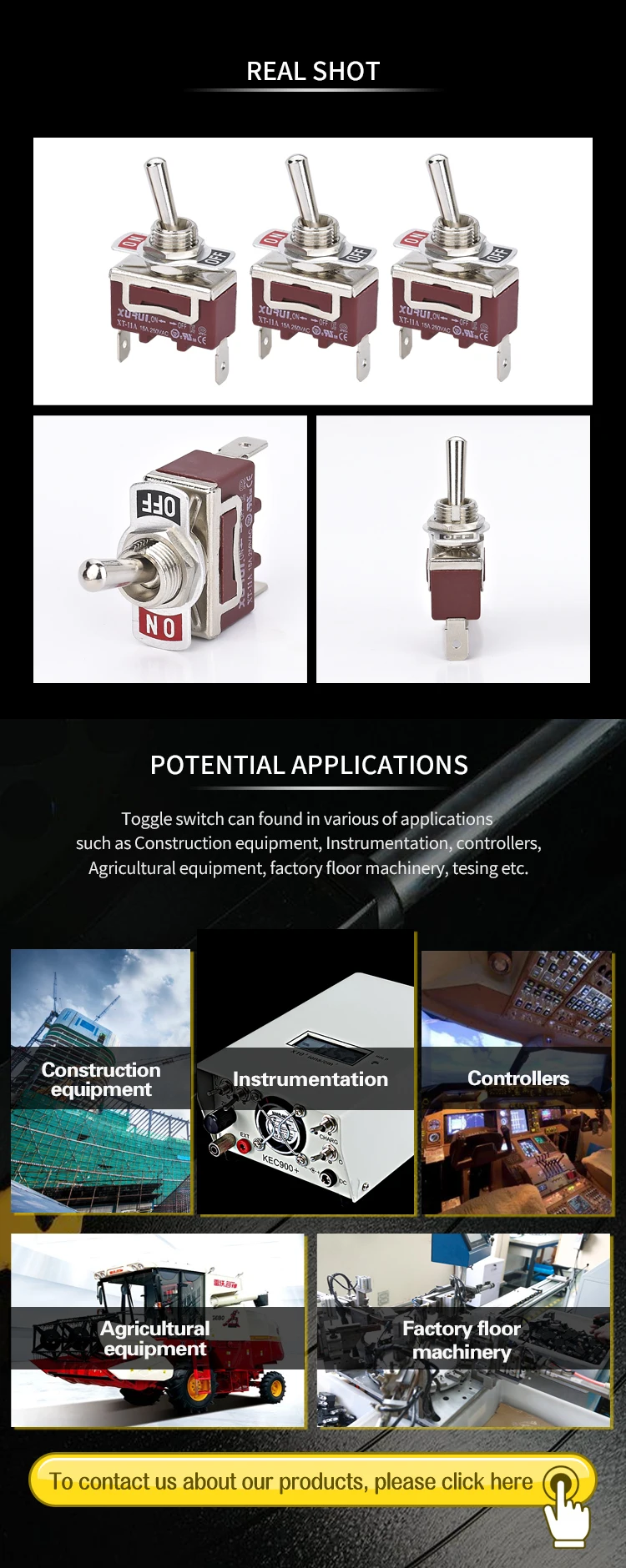 Quick Connect Terminal Toggle Switch With Ul Approval / Spst On-off ...