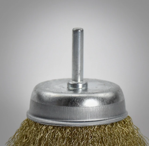 Brass Coated Wire Brush Wheel Metal Polishing Cup Brush Brass Wire ...