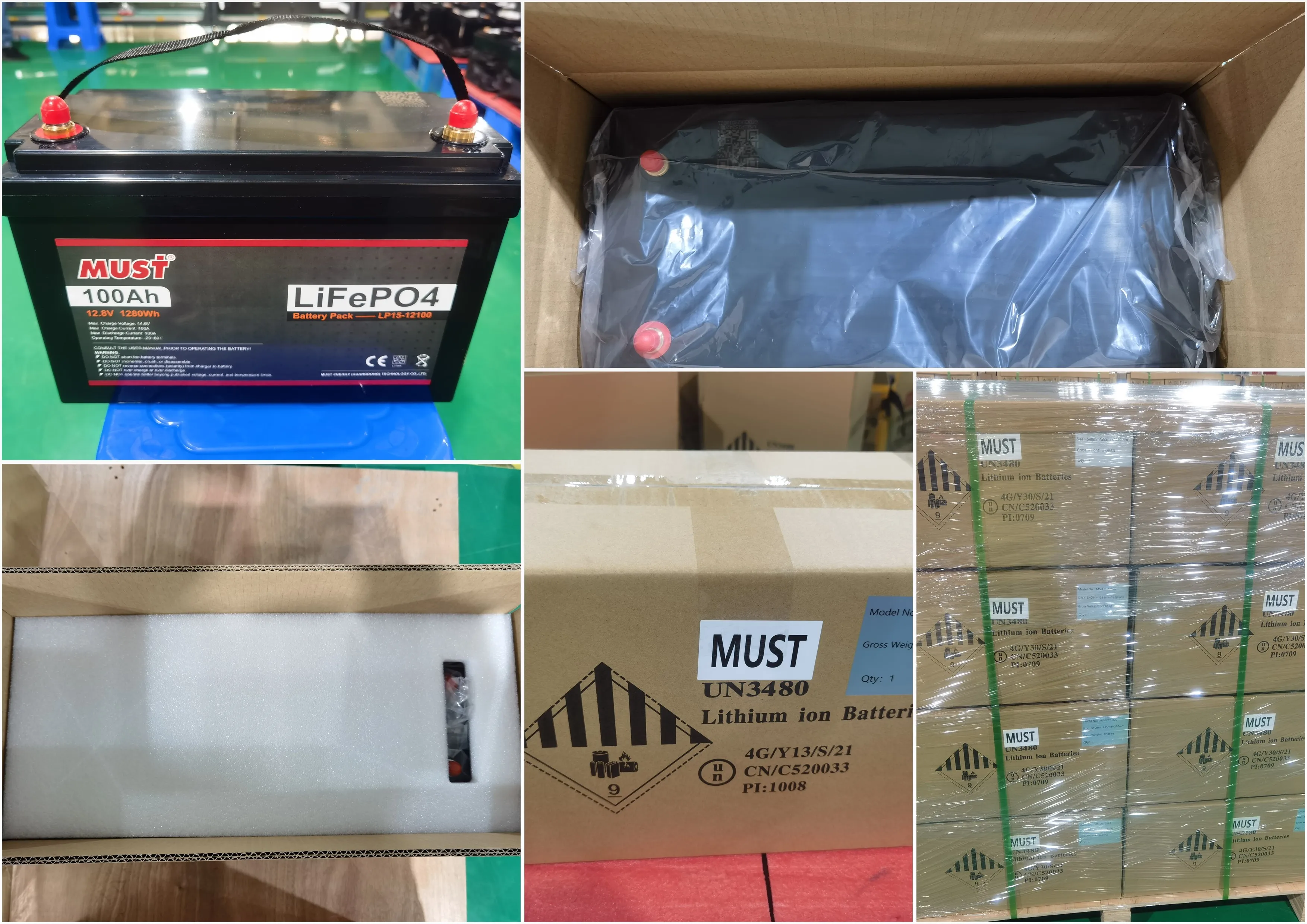 MUST 24V 5kwh Solar Panel Phosphate 200ah Battery Pack