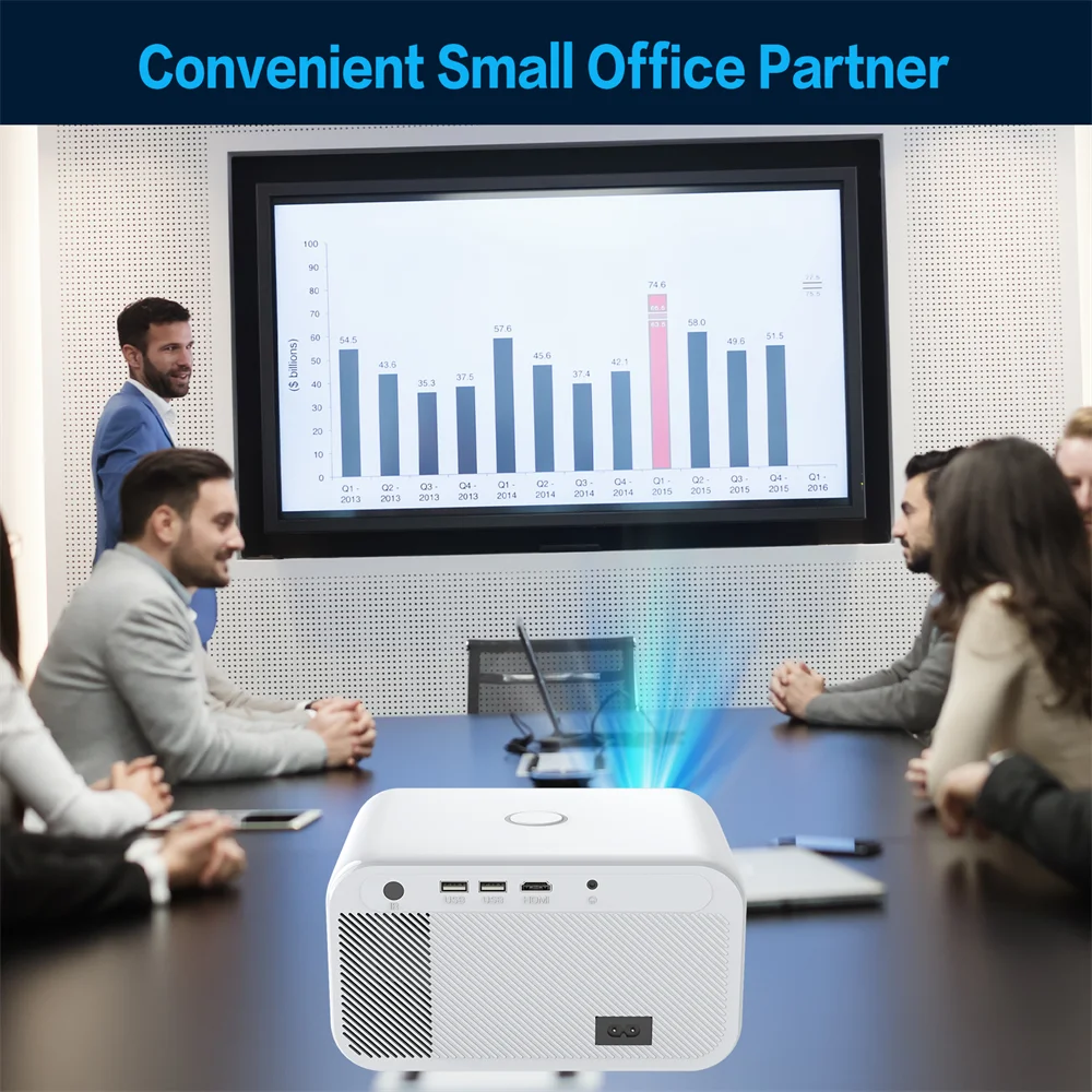 Hi352 Mini Projector 4k Android Smart Bluetooth Wi-fi Portable Video ...