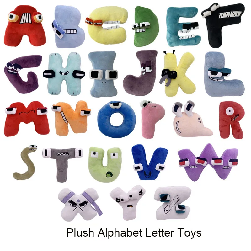 Funny Abcd Alphabet Lore Plush For Kid Plush 26 Alphabet Letter Cartoon ...