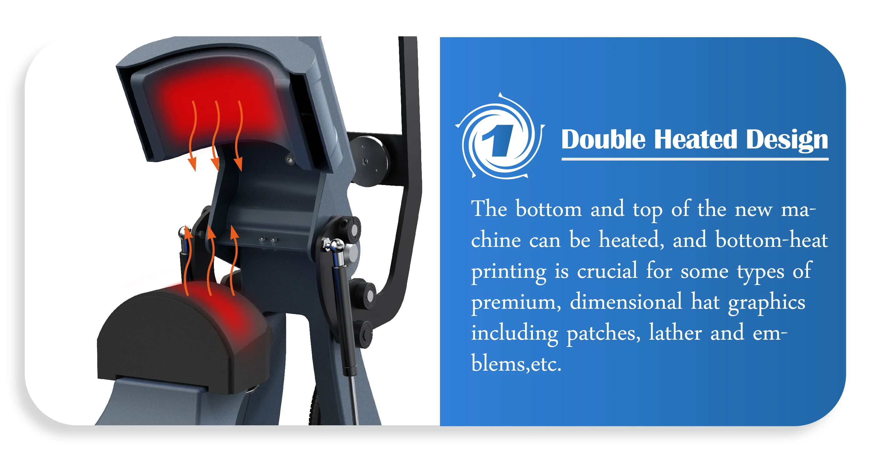 Lower and Upper Heat Double Heating Automatic Cap Hat Machine Prensa De ...