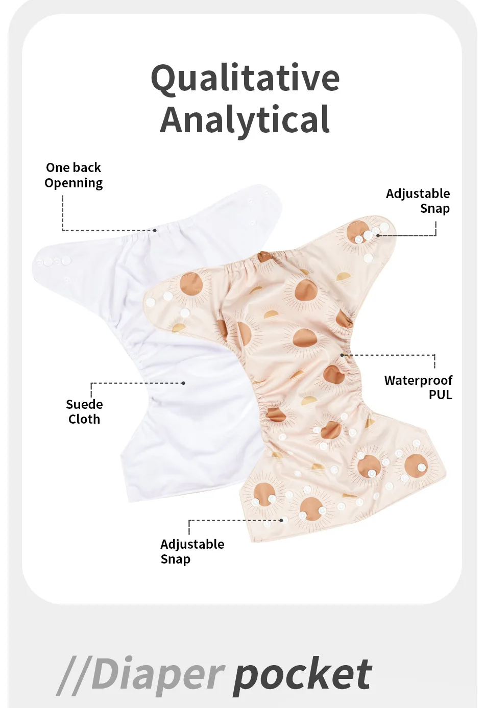 Happy Flute Custom Label Baby Diaper With Suede Cloth Inner Adjustable ...