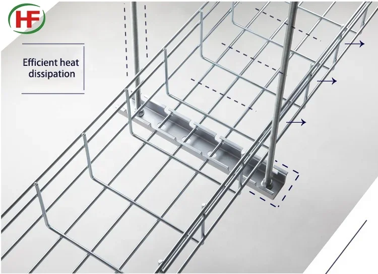 Wire Cable Tray Welded Wire Mesh Basket Steel Cable Management Tray ...