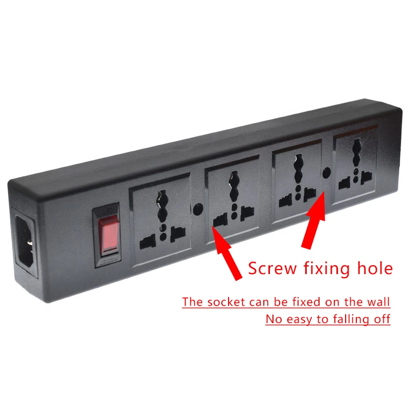 Universal Multi Plug Socket Power Strip with 4 Outlets, Individual ...