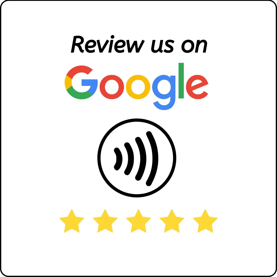 Google Review Stand - Detachable NFC Plastic Menu Stand