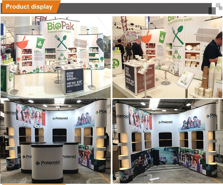 Portable Trade Show Booth - Pop up Backdrop with Spot Light