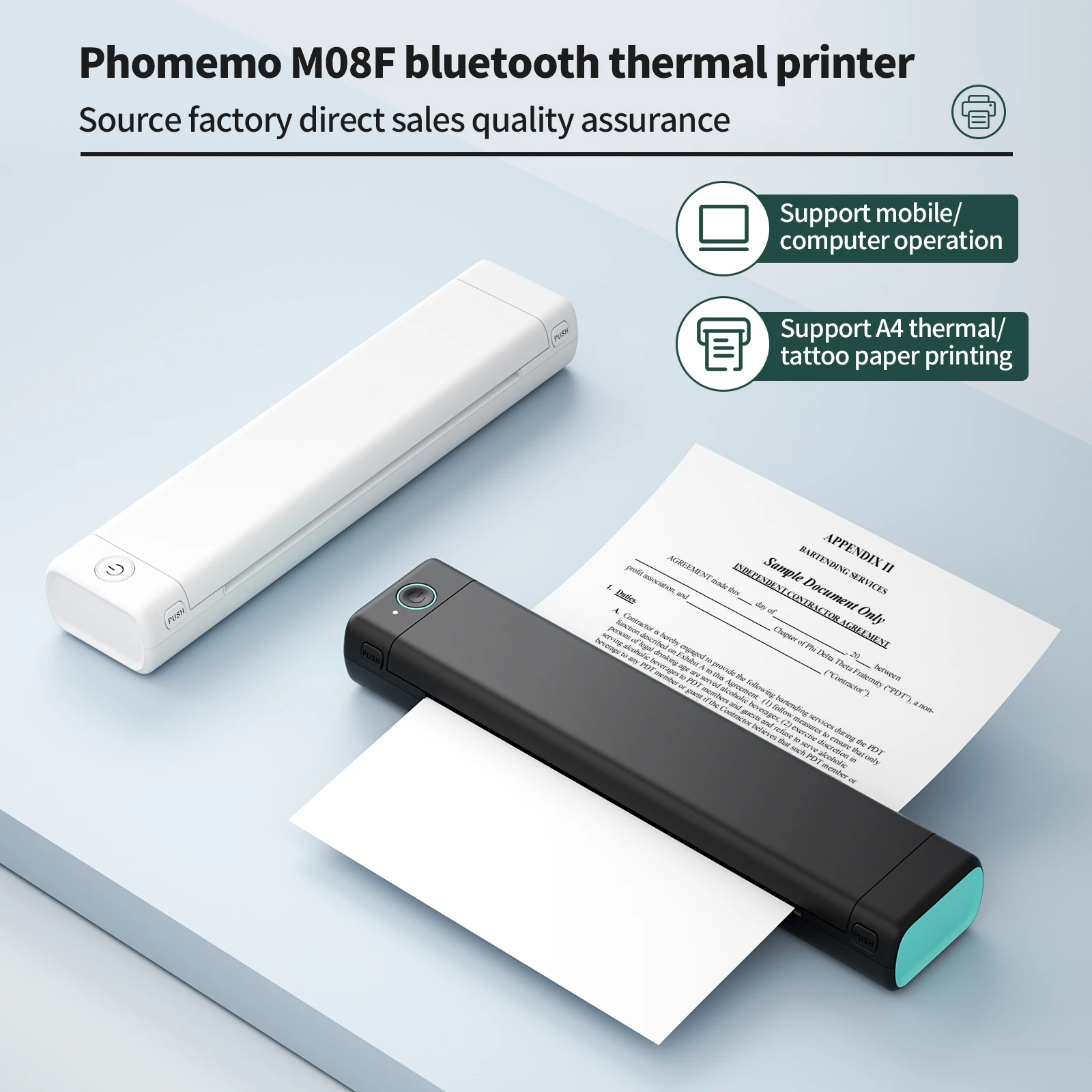 Phomemo M08F Portable Printer - A4 Thermal Printing