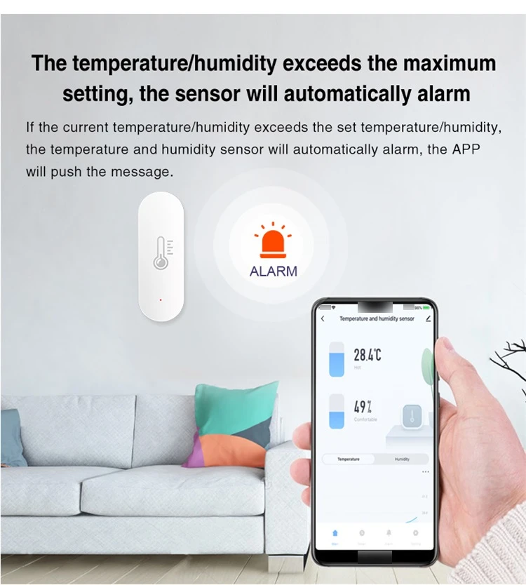 Smart Temperature Sensor Wi-fi Tuya Smart Wifi Temperature And Humidity Sensor - Buy Tuya Smart ...