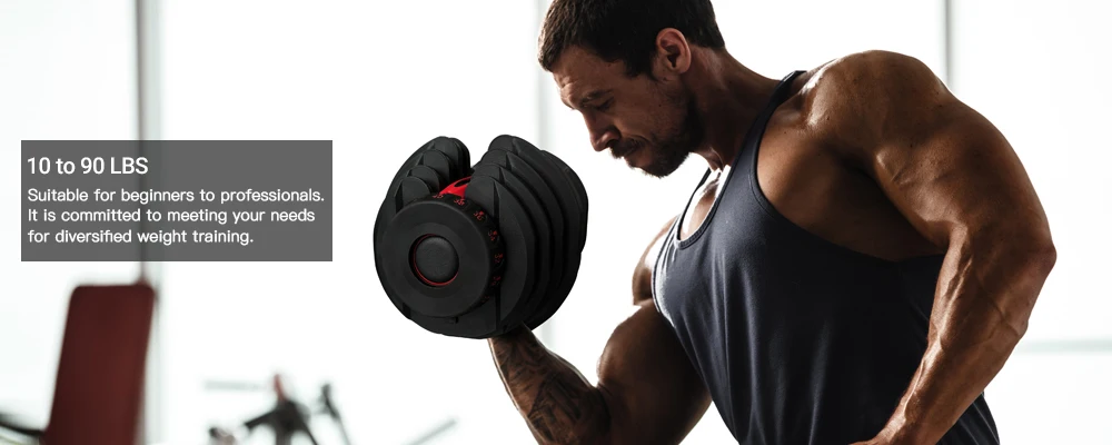 Gym Equipment Bodybuilding Dumbbell Set 5kg To 40kg Black Red Color ...