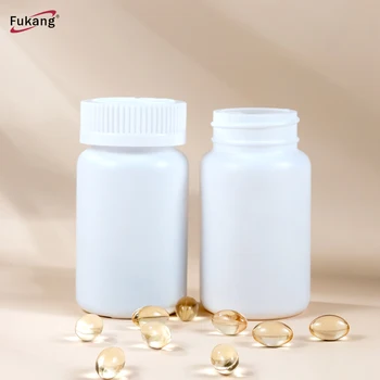 100ml White Pe Plastic Pills Bottle Plastic Capsule Jars With Lids ...