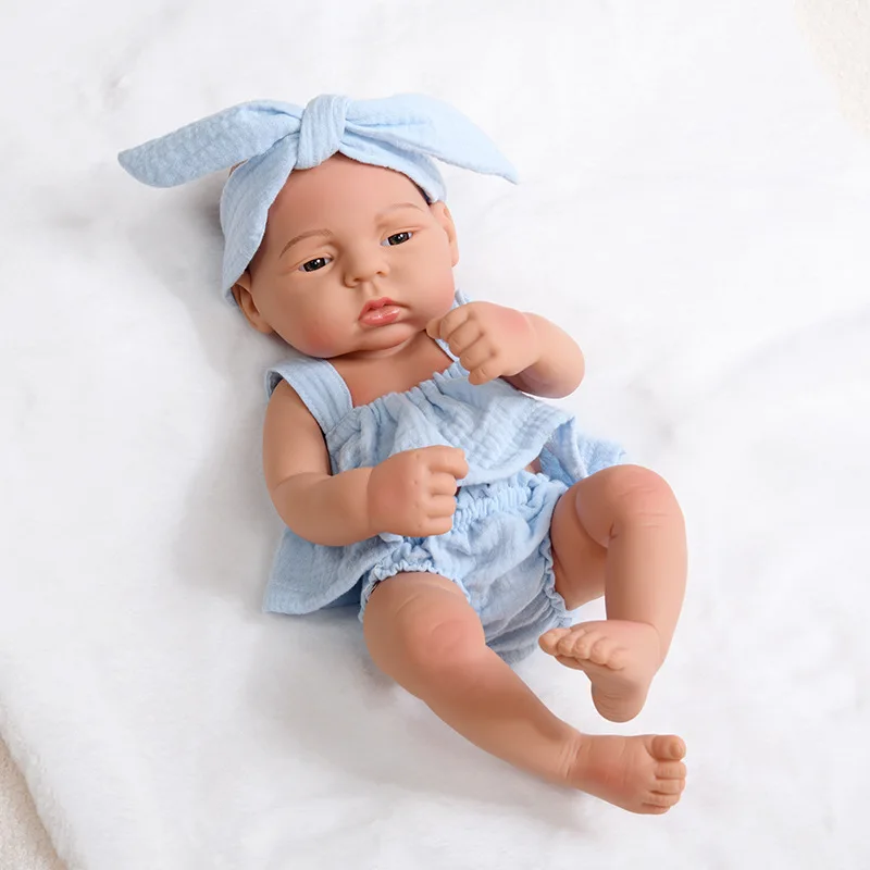 17 Inch Baby Dolls Reborn Newborn Baby Silicone Custom Full Vinyl ...