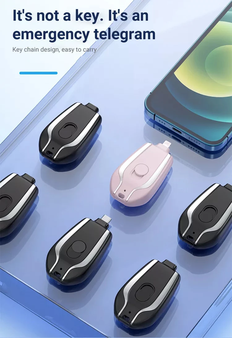 Emergency Keychain Powerbank Mini Portable Charger 1500mah Slim Pover ...