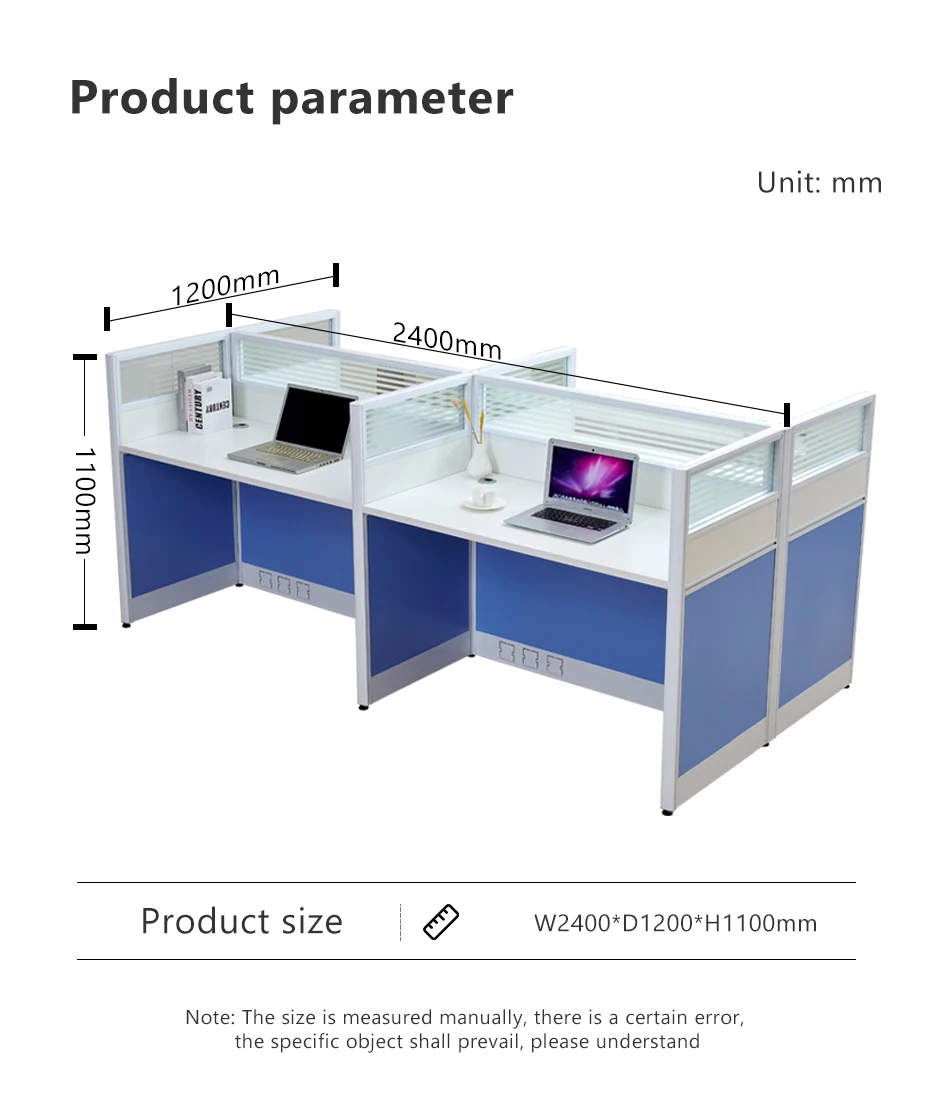 Modern Modular Office Cubicle Workstation for 2-8 Persons