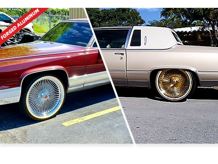 5 Lug Wire Wheel Spinners - Customized Adapters for Lowriders