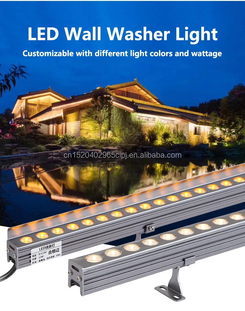 Outdoor Linear Facade Wall Washers Building Led Bar Lighting Led Design ...