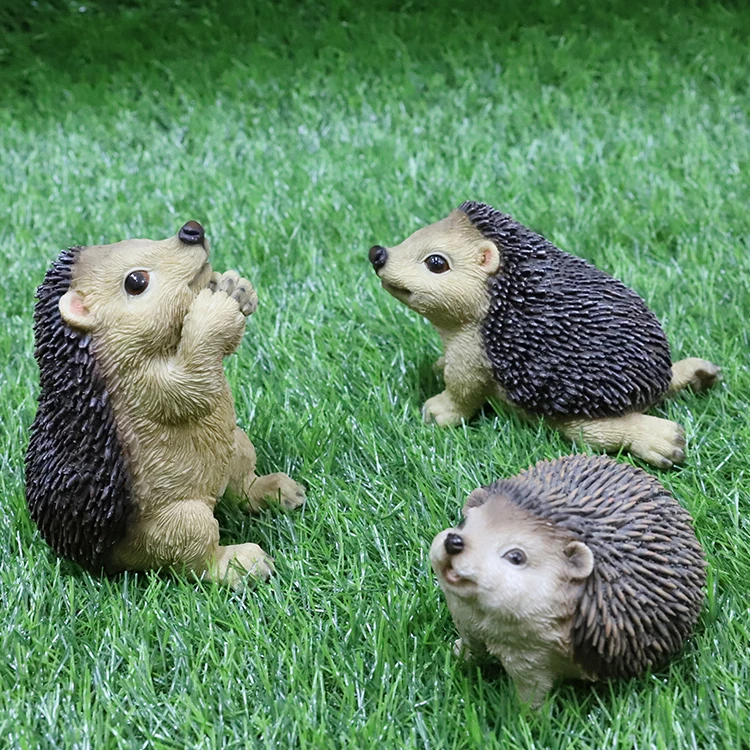 Wholesale Cute Hedgehog Garden Statue Outdoor Decoration Resin Figurine ...
