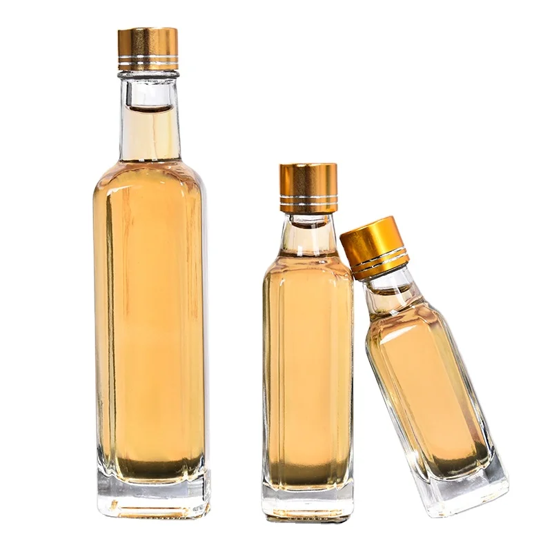 Factory Empty Square Small Liquor Whiskey Bottles 30ml 50ml 100ml Clear ...