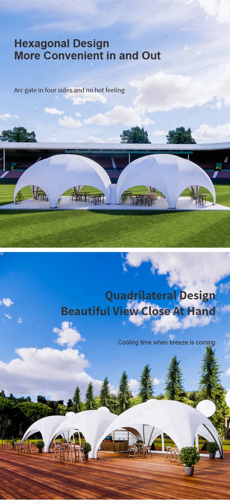 Aluminum PVC Event Hall - Geodesic Crossover & Hexadome Tent