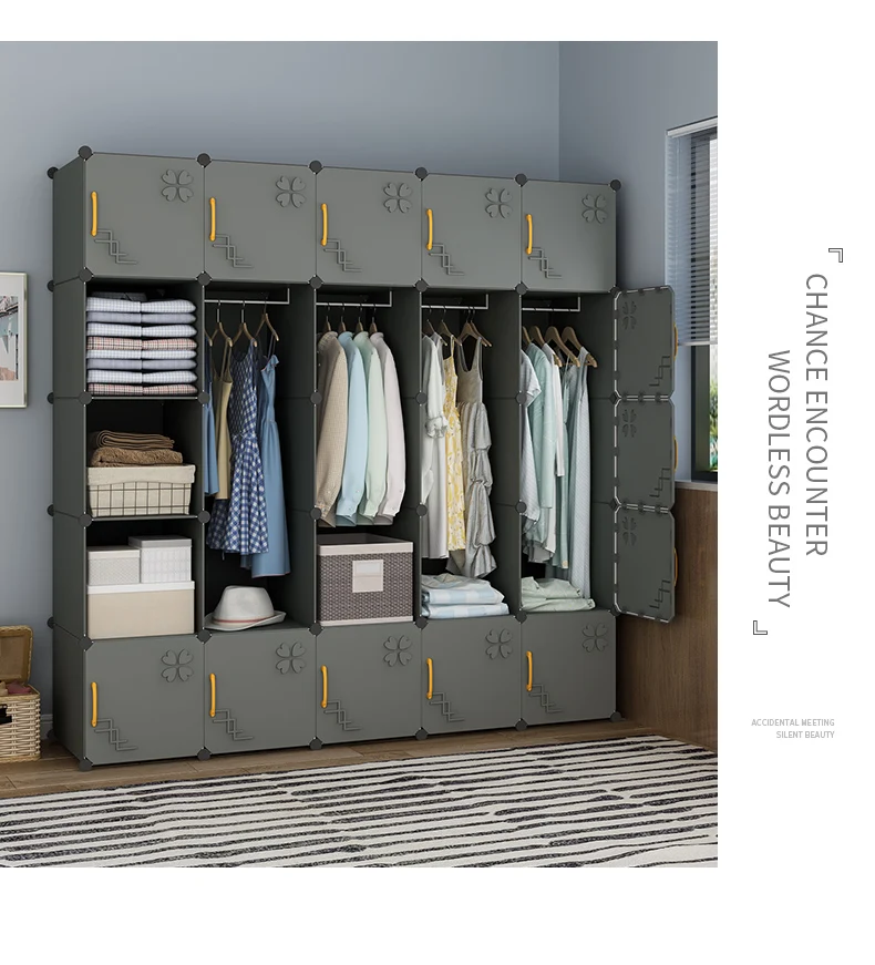 Wholesale Folding Modern Bedroom Plastic Wardrobes