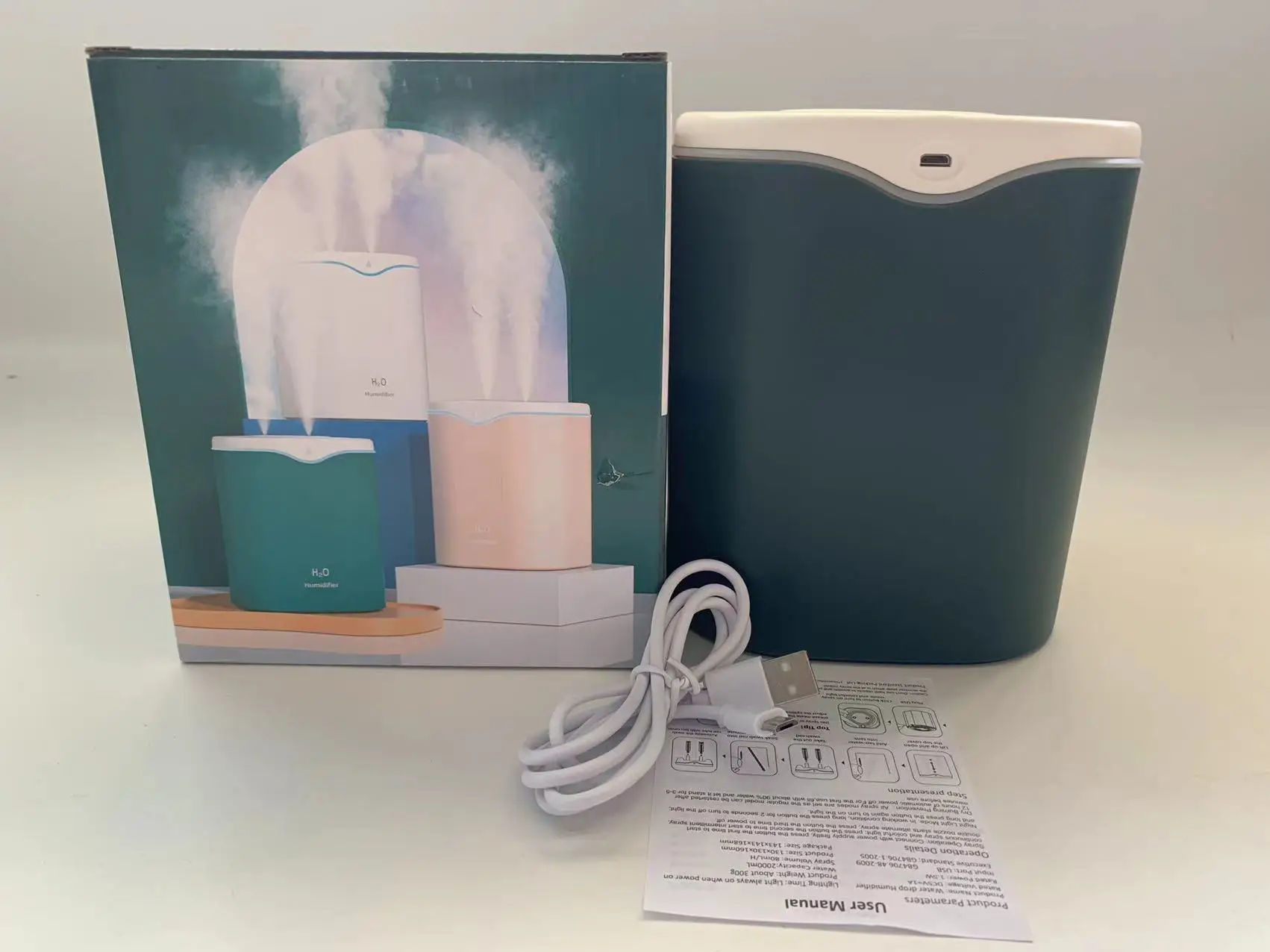 2000ml Double Spray Air Humidifier Essential Oil Diffuser Ultrasonic ...