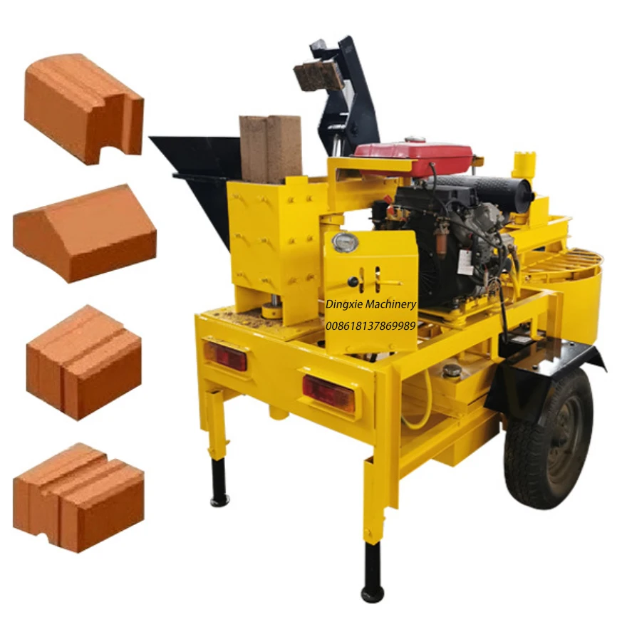 Diesel Type Moveable M7M4 Interlock Brick Making Machine Soil Brick ...